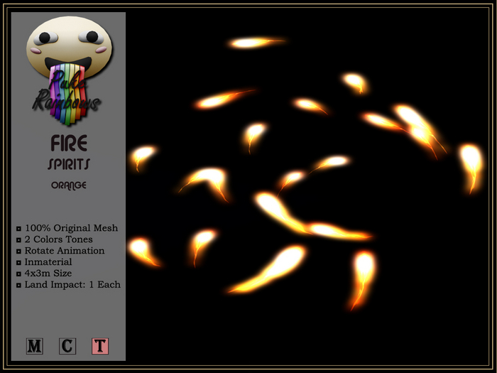 Second Life Marketplace - [PR] Fire Spirits - Orange (Boxed)